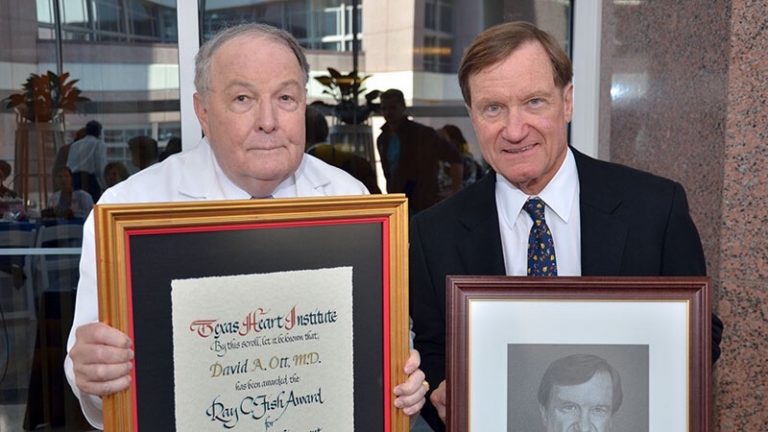 Dr. David A. Ott receives 2016 Ray C. Fish Award | Texas Heart Institute