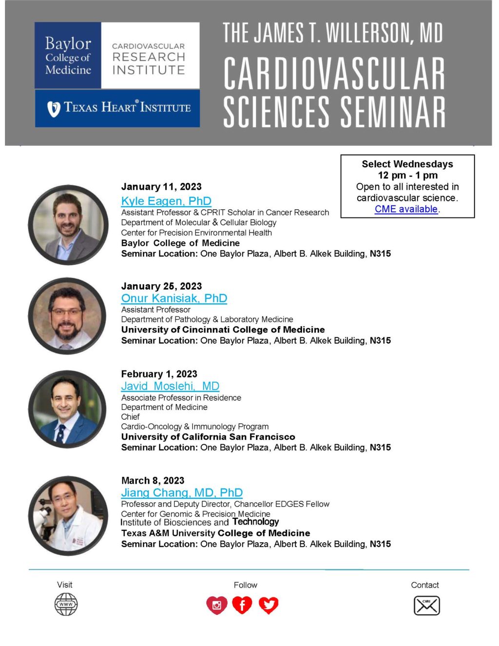 James T. Willerson Cardiovascular Sciences Seminar | The Texas Heart ...