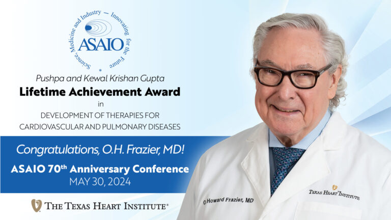 Dr. O.H. Frazier Honored With Lifetime Achievement Award by ASAIO | The ...